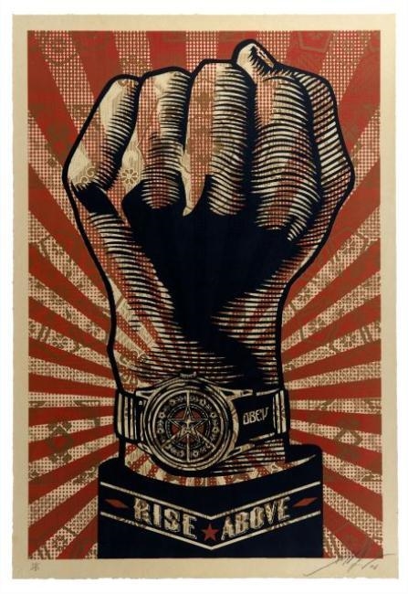 Shepard Fairey | Rise Above Fist (2006) | MutualArt