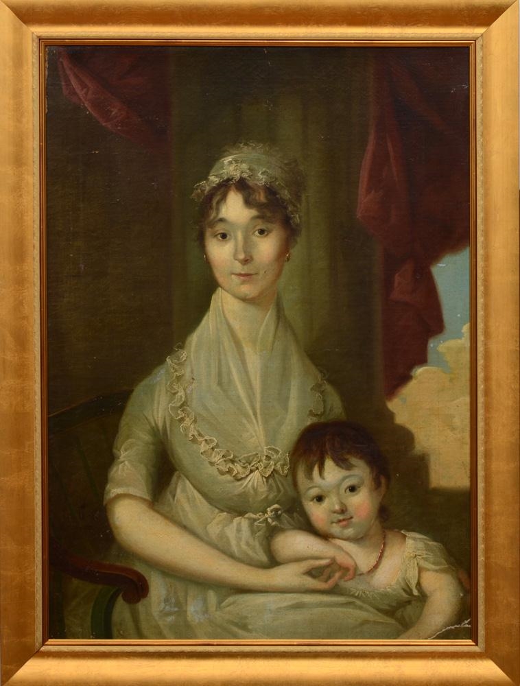 Christian Gullager | PORTRAIT OF GERTRUDE NEILSON WOODHULL AND SON ...