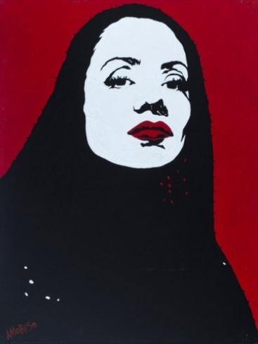 David Amoroso | Portrait of a woman painting | MutualArt