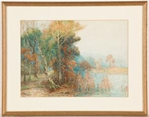 Sidney Pike | Riverside path (1922) | MutualArt