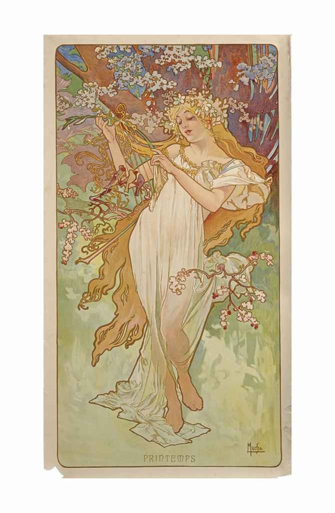 Alphonse Mucha Seasons Spring
