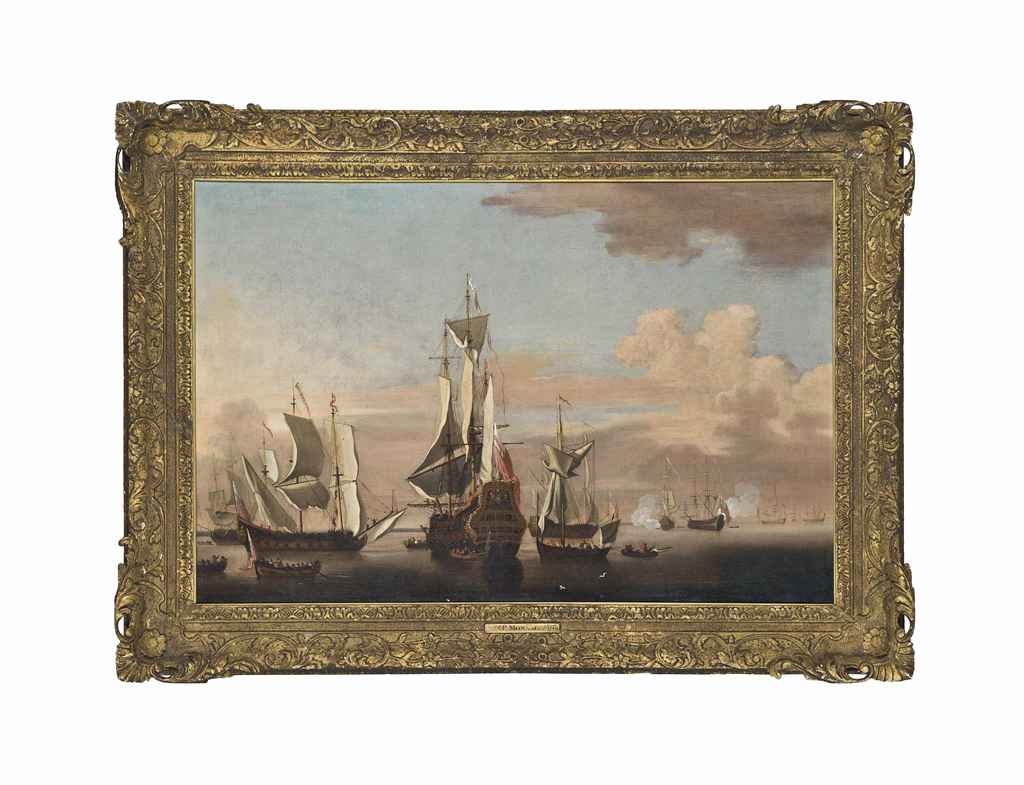 Peter Monamy | English ships with sails loosed | MutualArt