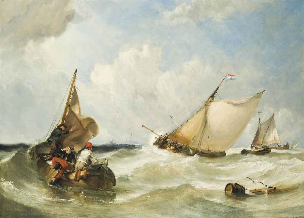 William Simson | Fishing boats off Briel | MutualArt