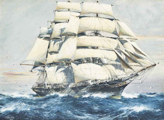 John Robert Charles Spurling | The Cutty Sark ploughing her way across ...