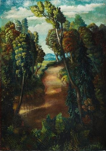 Carlo Mense | HERBSTLICHE STRASSE BEI HARTLIEB/HONNEF, RHEINARM (1930s ...