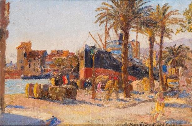 Alexandre Roubtzoff | PORT EN TUNISIE (1927) | MutualArt