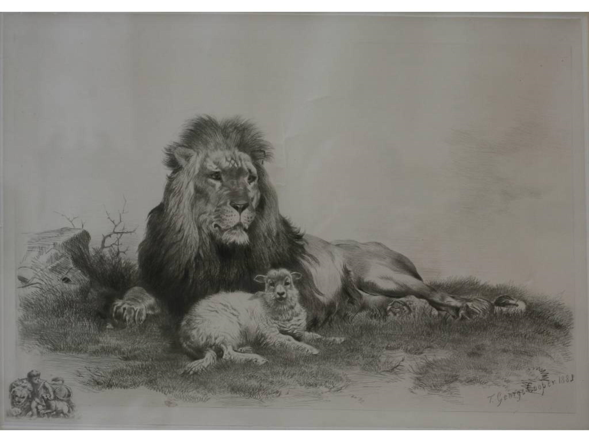 Thomas George Cooper | The Lion and the Lamb | MutualArt