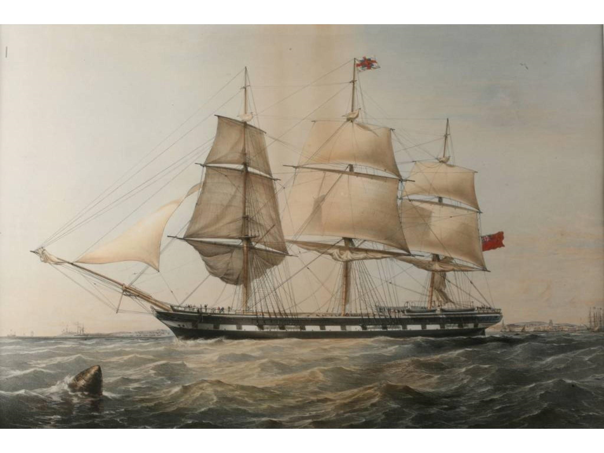 Thomas Goldsworth Dutton | The ,Windsor Castle, 1250 tons leaving ...