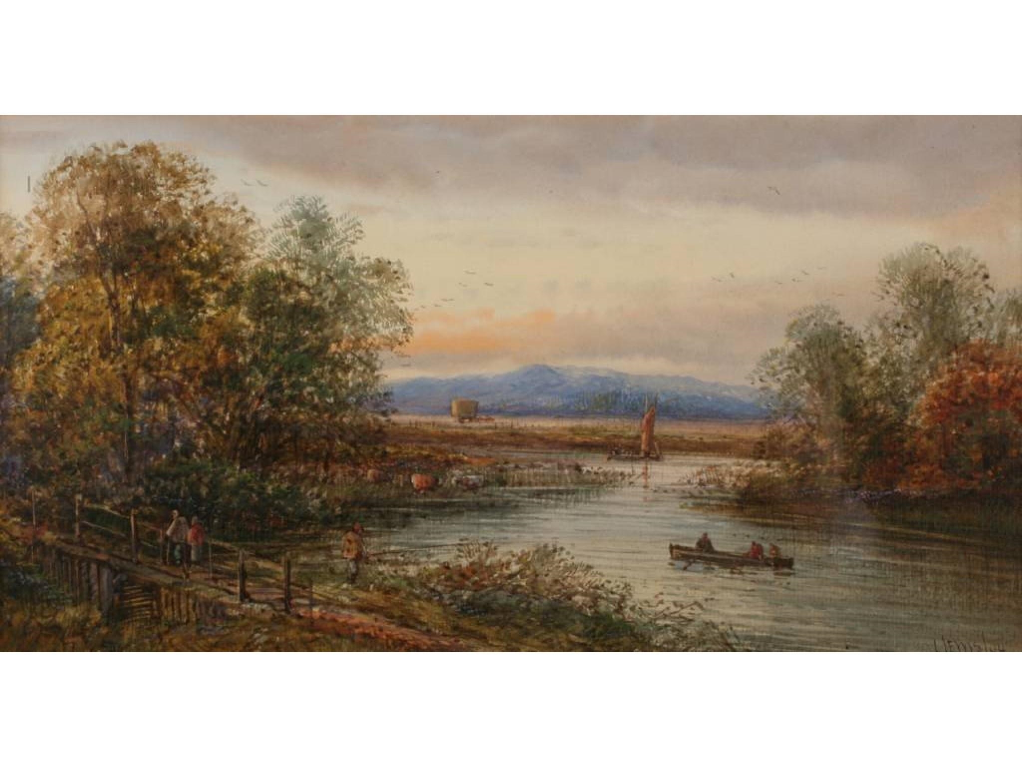 Lennard Lewis | 2 works; A view on the River Thames at Oxford; and A ...