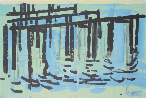 Jo Roos | Pillars in the water (1994) | MutualArt
