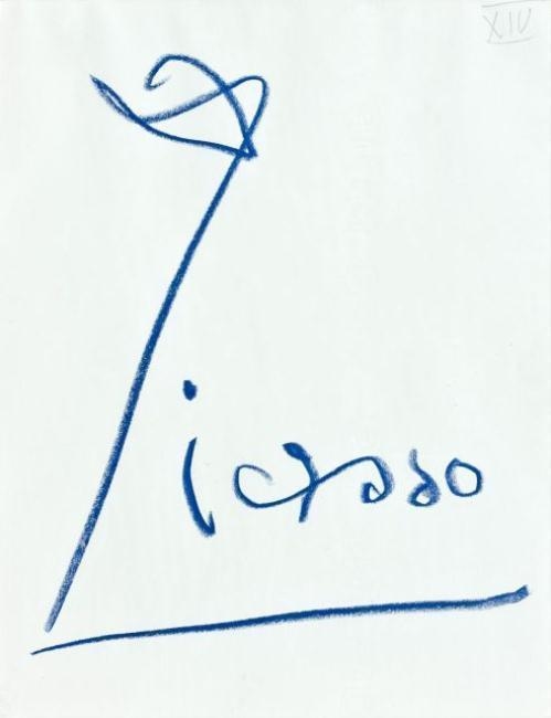 Pablo Picasso | Signature Blue (1965) | MutualArt
