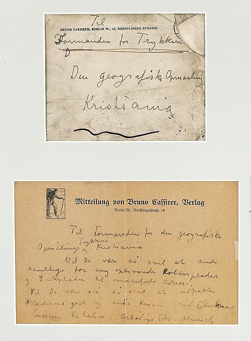 Edvard Munch | 2 works; Letter from Edvard Munch (1905) | MutualArt