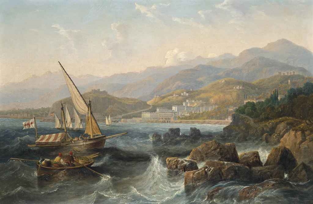 John Wilson Carmichael | View from a port (1857) | MutualArt