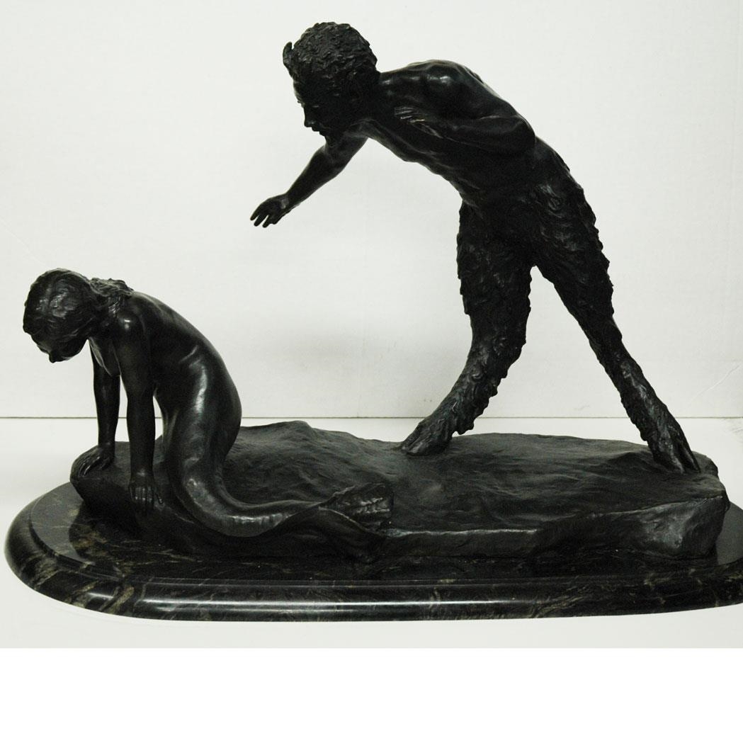 Herman Wurth | Satyr and Mermaid (1910) | MutualArt