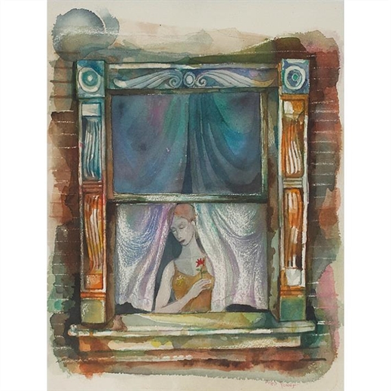 Frederick D. Jones | Woman at a Window | MutualArt