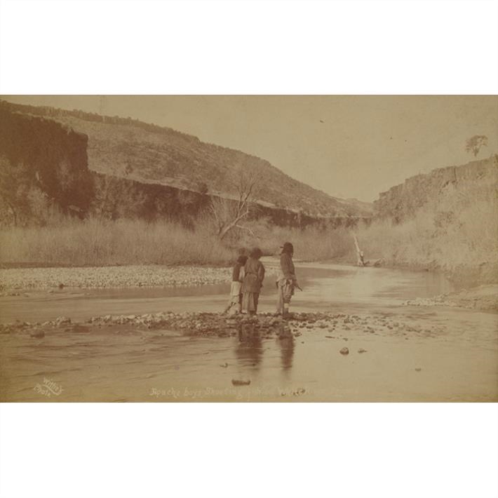 Ben Wittick | Apache Boys Shooting Fish on White River, Arizona (Circa ...