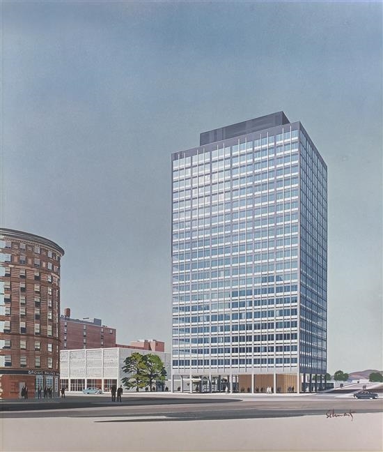 Unknown | An Unframed Print of 1700 Broadway, The Mile High Center ...