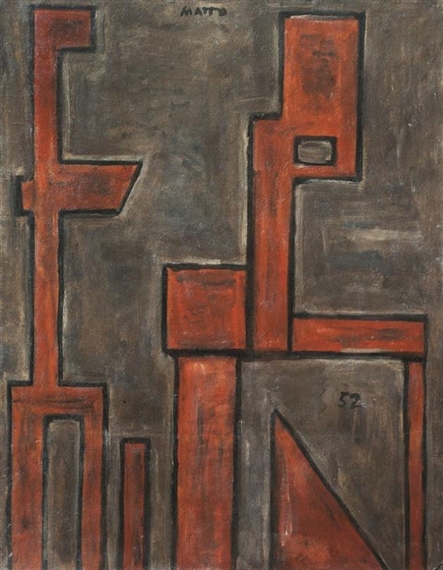 Francisco Matto | Dos formas en rojo | MutualArt