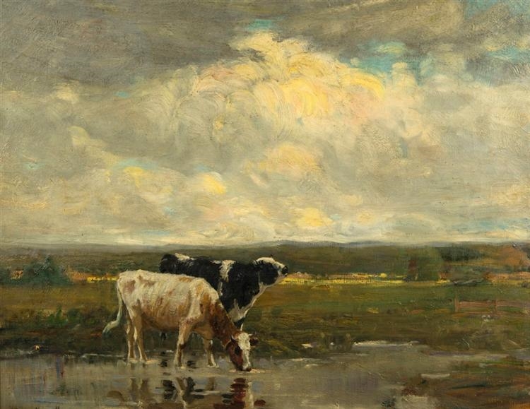 George Glenn Newell | AT THE POOL (1909) | MutualArt