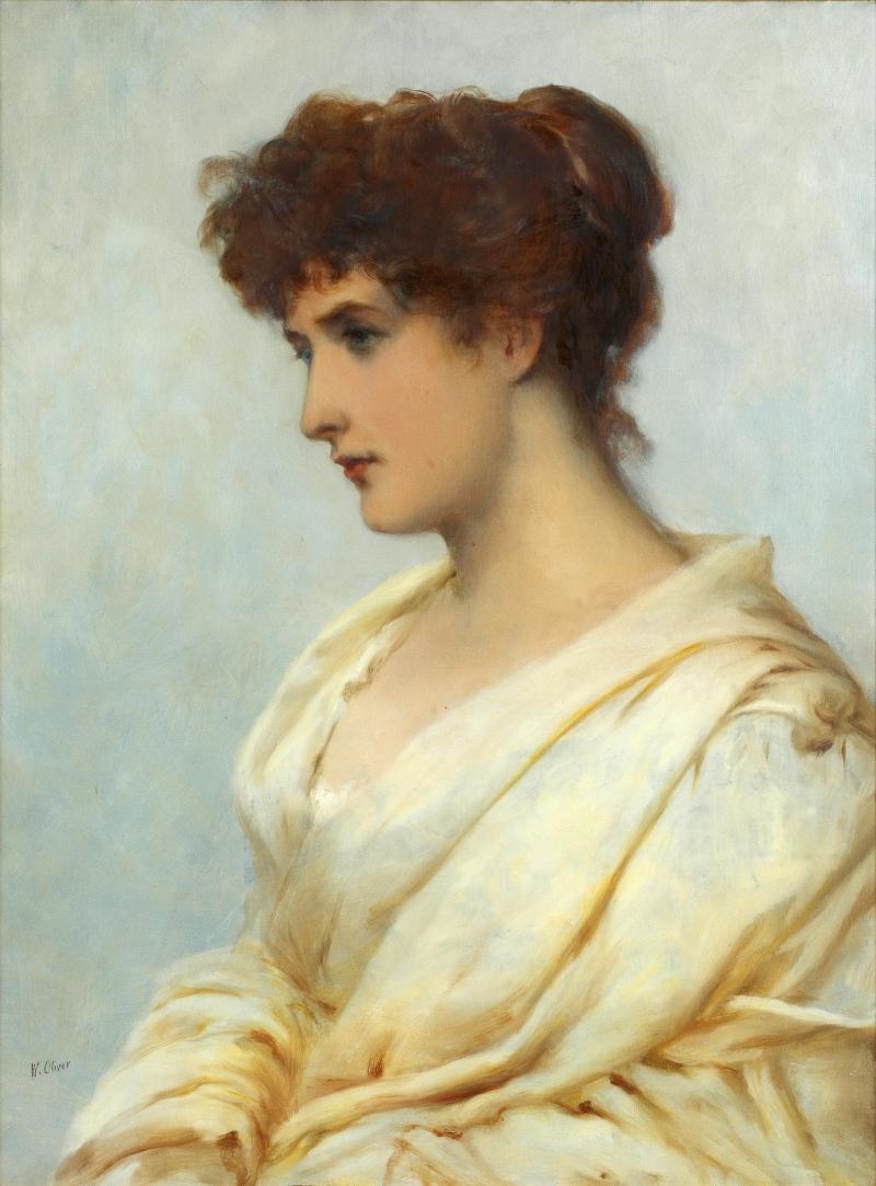 William Oliver Jr. | Portrait of a young lady (1882) | MutualArt