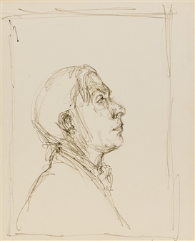 Giacometti Alberto | Portrait de Pierre Reverdy de profil droit (Circa ...