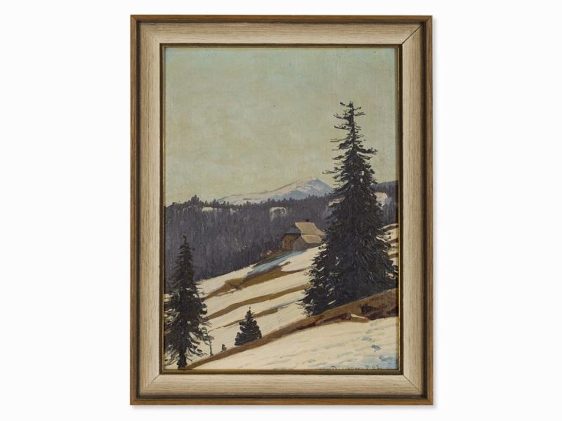 Hermann Dischler | Todtnauer Hütte mit Belchen (1907) | MutualArt