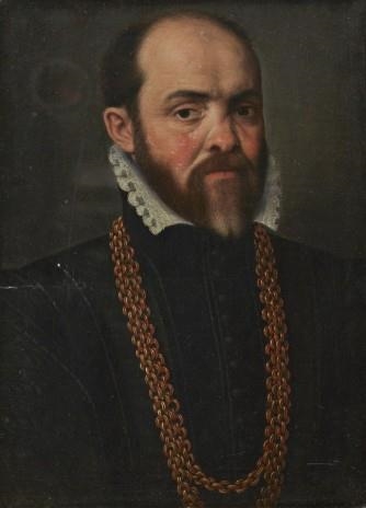 Nicolas Neufchatel | Portrait of a hatted man (Circa 1580) | MutualArt