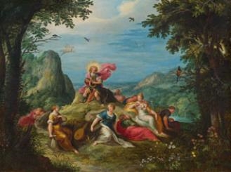 Alexander Keirincx | Apollo and the Muses on Mount Parnassus | MutualArt