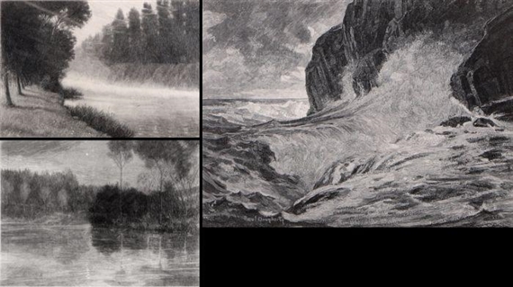 Henry Wolf | Three Works Depicting Landscapes | MutualArt