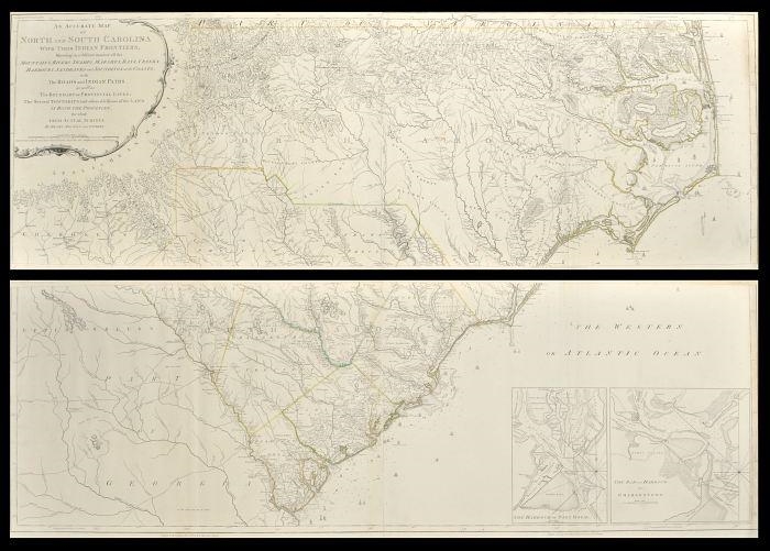 Mouzon, Henry | 2 Works : An Accurate Map of North and South Carolina ...