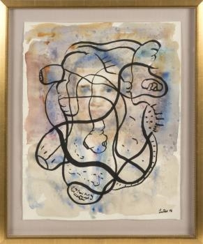 Jim Lutes | abstract portrait on paper | MutualArt
