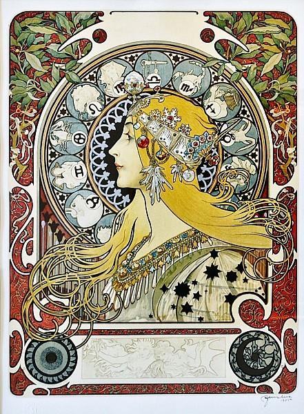 Alphonse Mucha | Sun sign (1985) | MutualArt