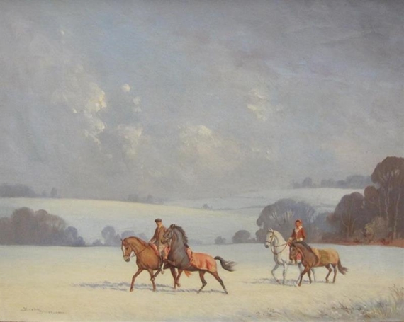 Ninetta Butterworth | Riding out in the Snow | MutualArt