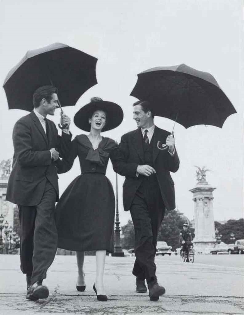 Richard Avedon | Suzy Parker in Dior, with Robin Tattersall and Gardner ...