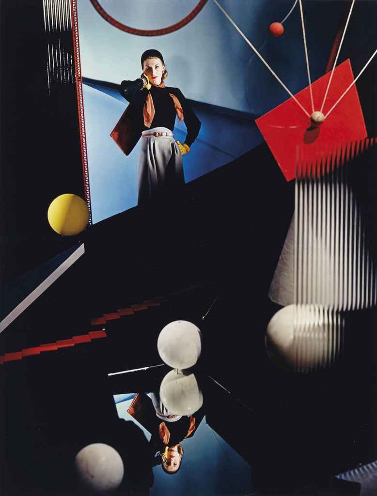 Horst P. Horst | Fashion: Model in surreal location with balls, circa ...