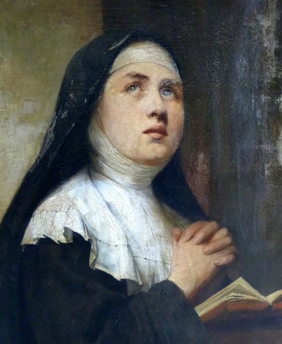 A. Drechsler | portrait of a Nun, praying (1887) | MutualArt