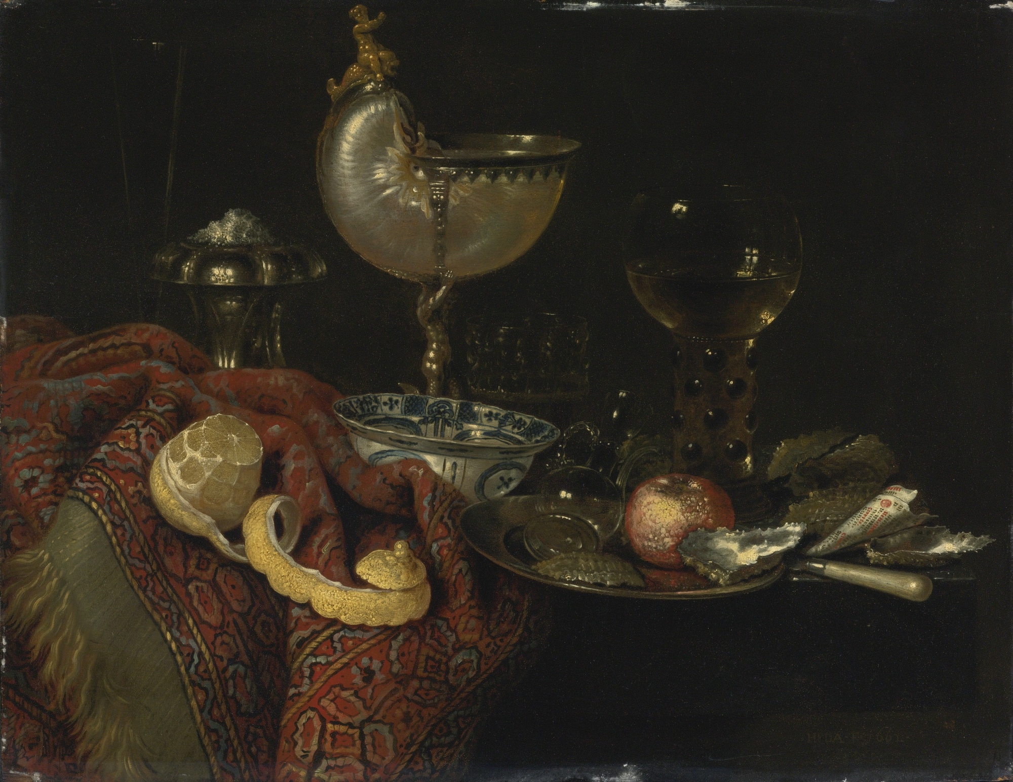 Willem Claesz. Heda | STILL LIFE OF OYSTERS, A NAUTILUS CUP, A ROEMER ...