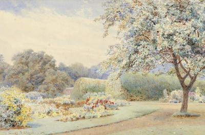 George Samuel Elgood | View of garden (1896) | MutualArt