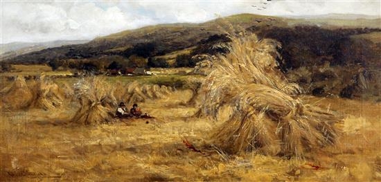 Harry Pennell | Figures at rest in a cornfield | MutualArt