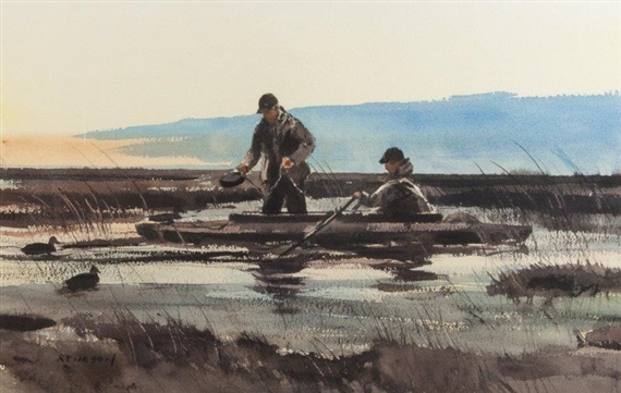 Chet Reneson | Setting Out Decoys | MutualArt