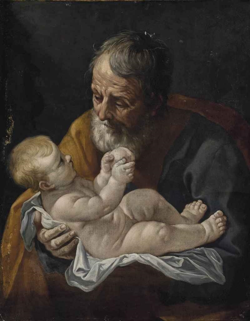 Guido Reni | Saint Joseph and the Christ Child | MutualArt