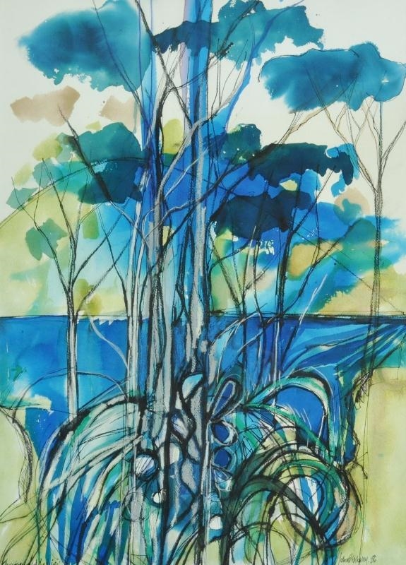 John Blakeley | 'Thin Trees and the River (1986) | MutualArt