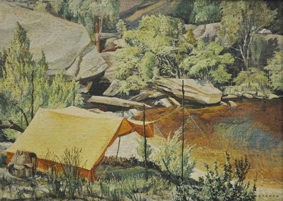 Robertshaw Freda | Artist's Camp. Ex estate of F W L Esch | Compare ...