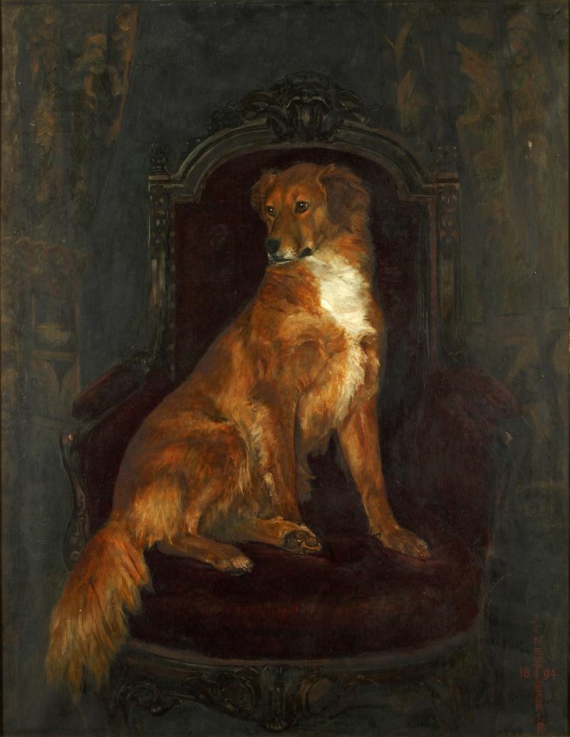 John Trivett Nettleship | 'Nimble' - a retriever (1894) | MutualArt