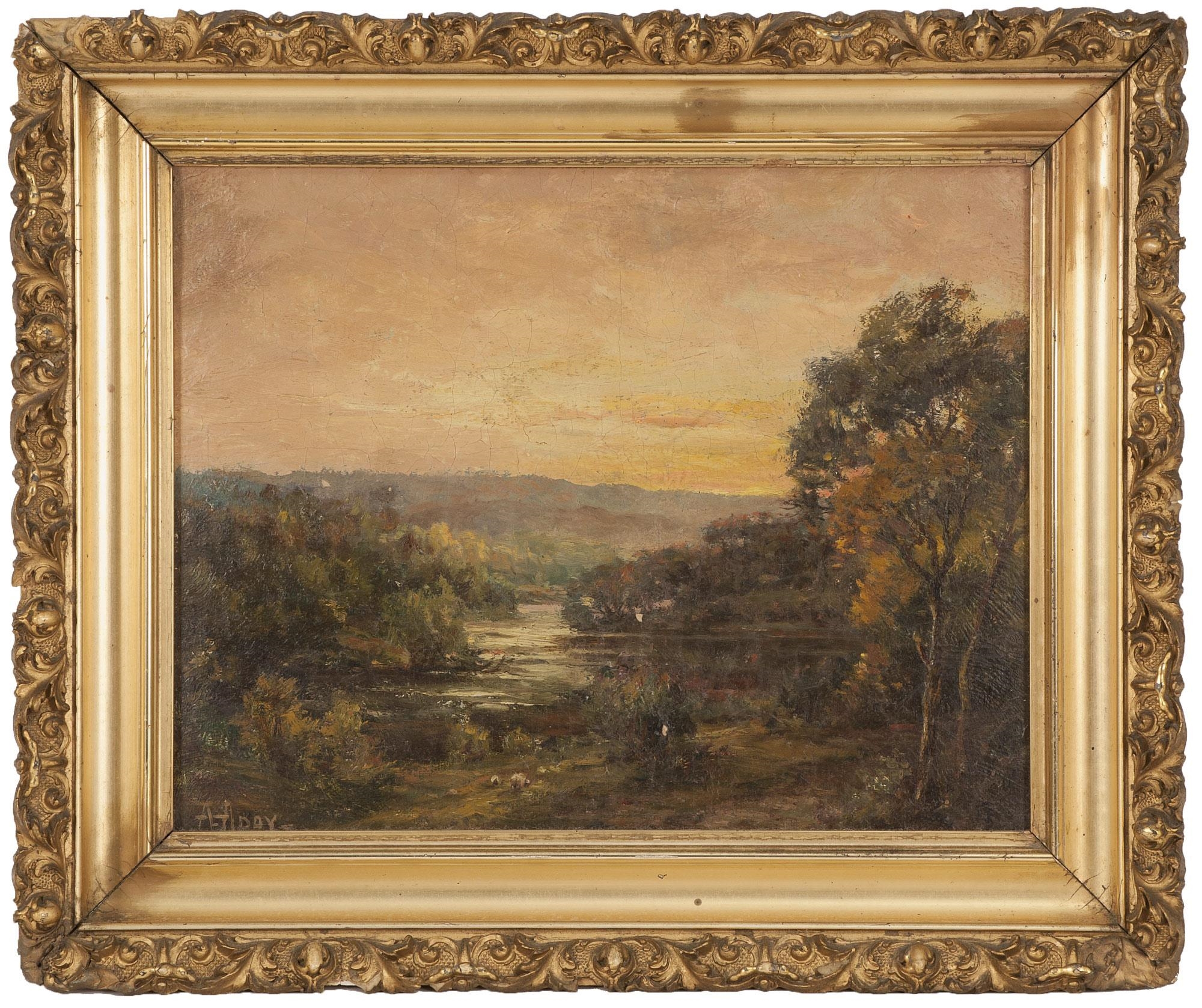 Alfred Addy | Sunset river landscape | MutualArt