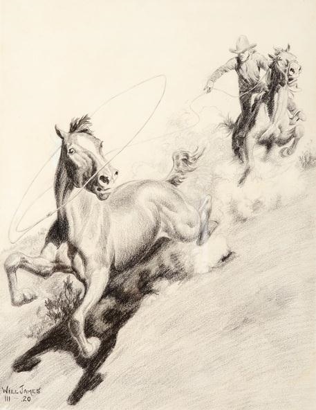 Will James | Roping a Wild One (1920) | MutualArt