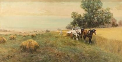 Frank F. English | A Harvest Scene | MutualArt