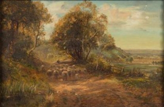 Walbourn Ernest | 2 Works: The Artist's Wife, Eva Walbourn, with Geese ...