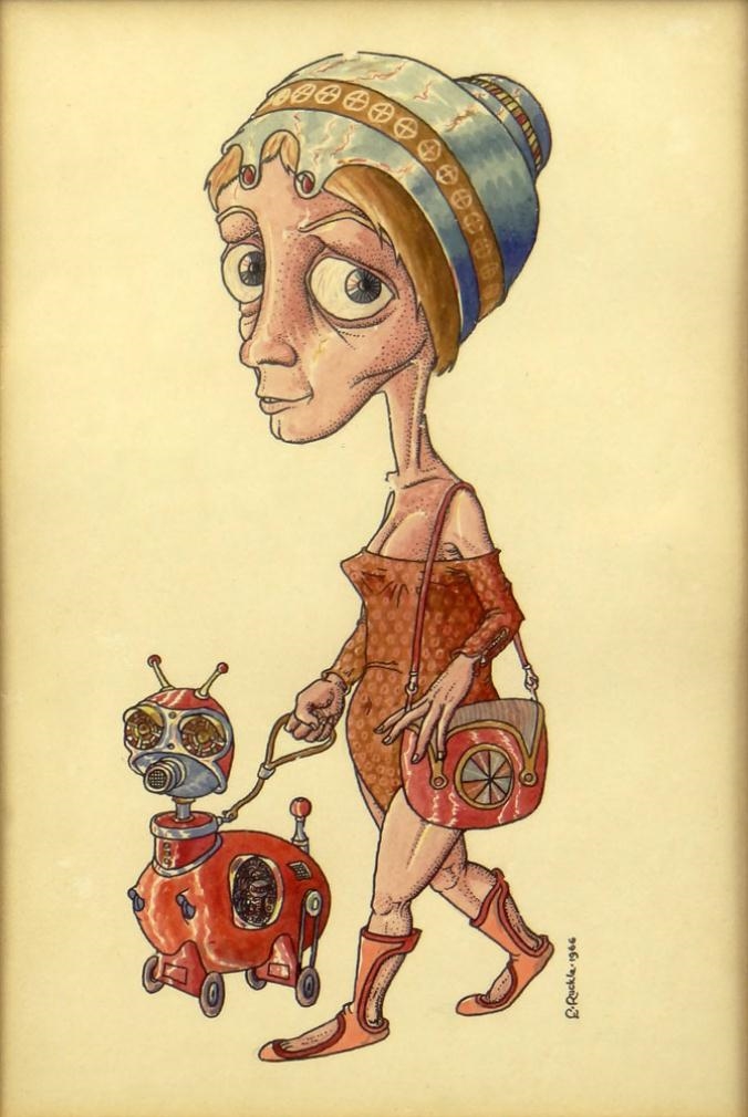 Ernest Ruckle | Lady and Dog (1966) | MutualArt