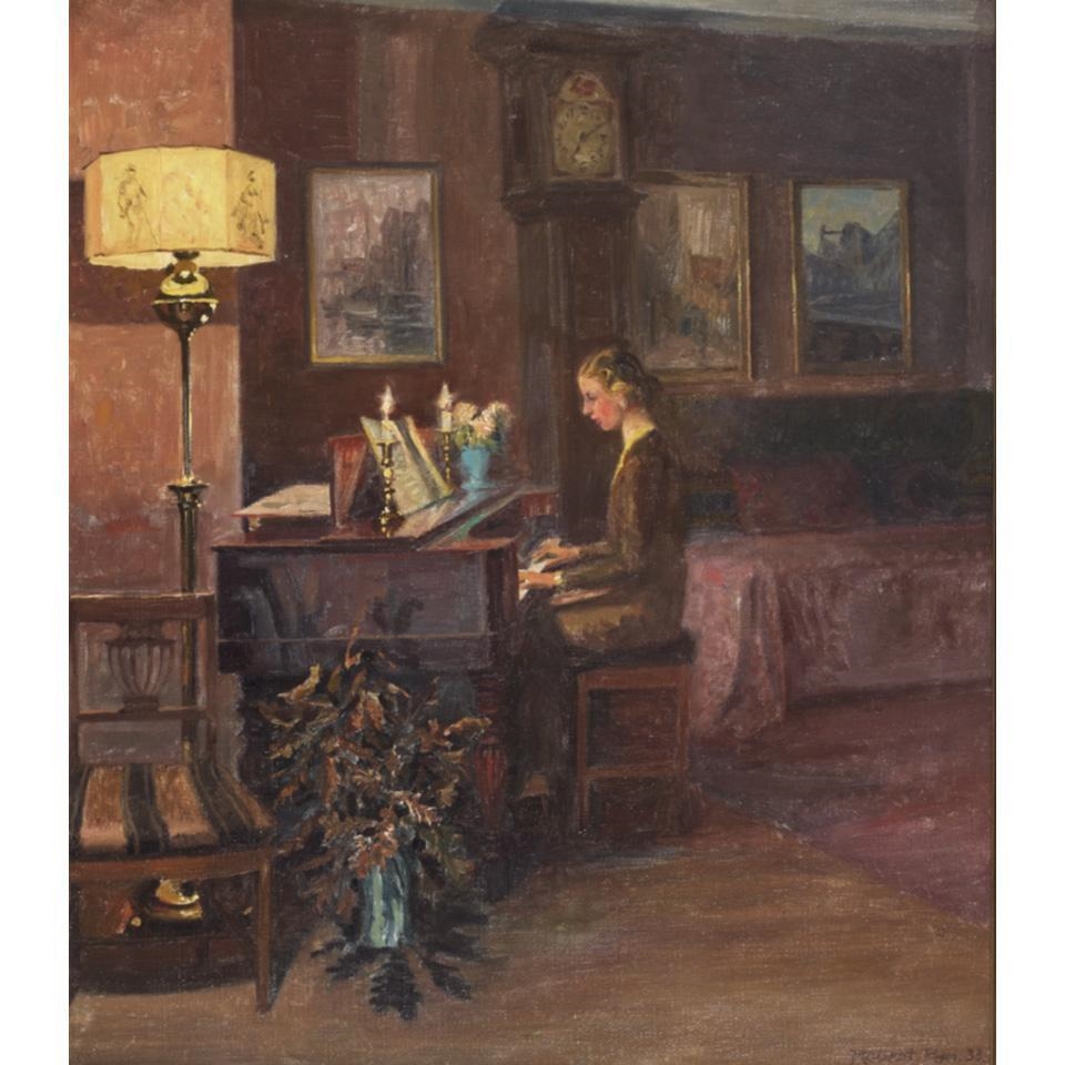 Robert Panitzsch | Reading by Lamplight | MutualArt